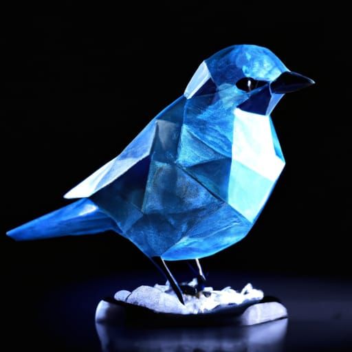 crystal blue bird - AI Generated Artwork - NightCafe Creator