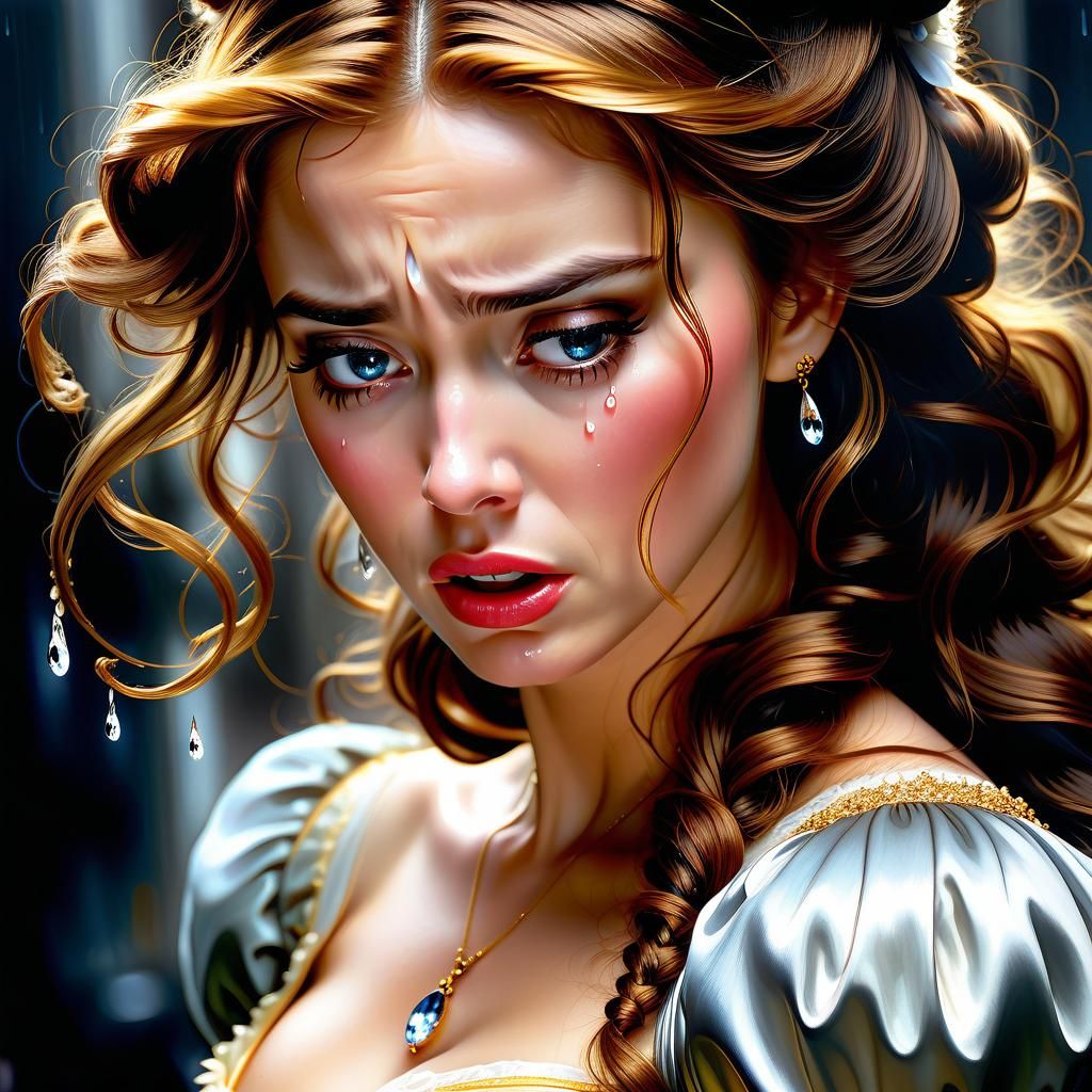 Crying Belle - AI Generated Artwork - NightCafe Creator