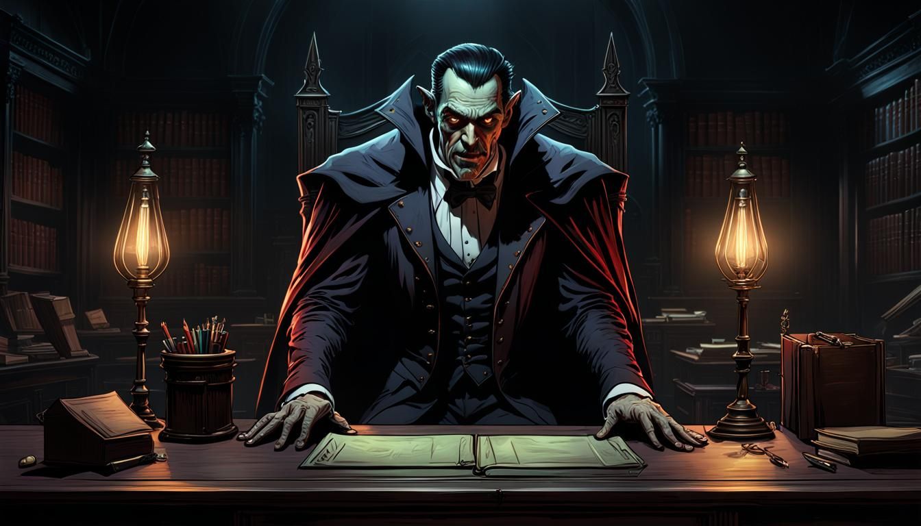 night school, monster school, The young "Renfield" sitting in a desk as ...