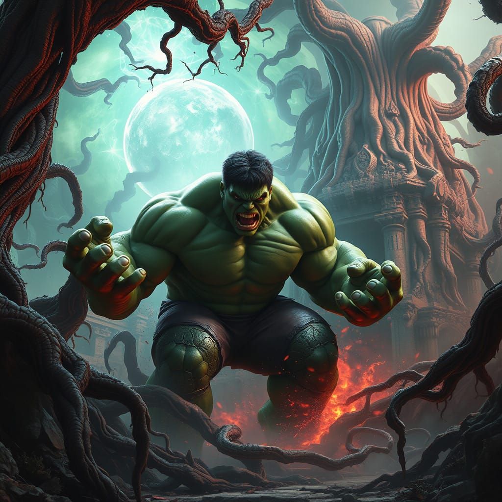 the hulk - The Hulk Smashes Through Ancient Temple in Epic F...