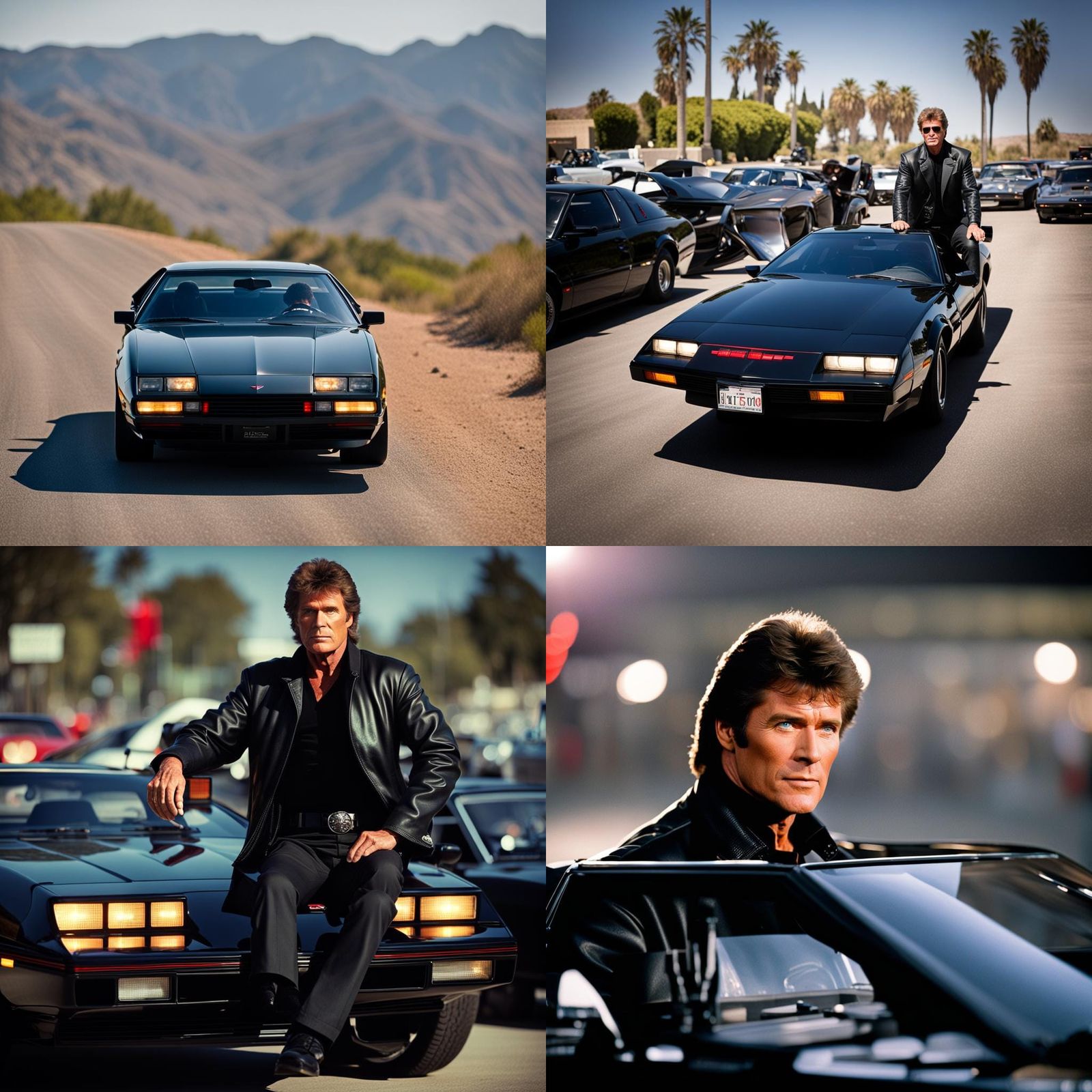 Knight Rider car tv show KITT. david hasselhoff - AI Generated Artwork ...