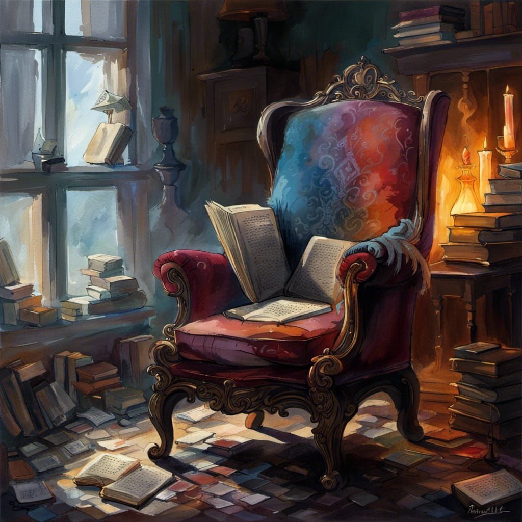 A readers cosy chair - AI Generated Artwork - NightCafe Creator