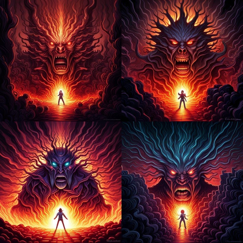 Head exploding like a vulcano by Dan Mumford and Greg Rutkowski, gothic ...