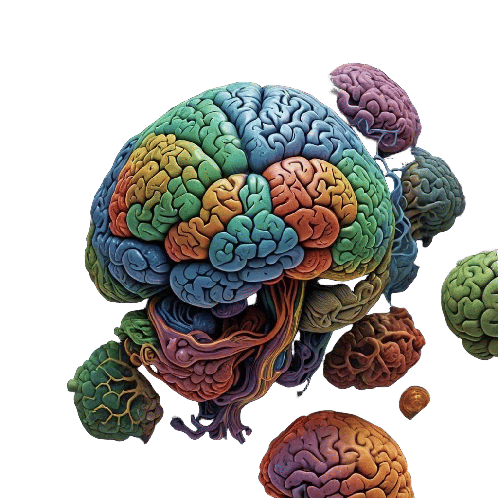 Realistic Brain in 7 Chakra Colors, Detailed Fanta... - AI Art