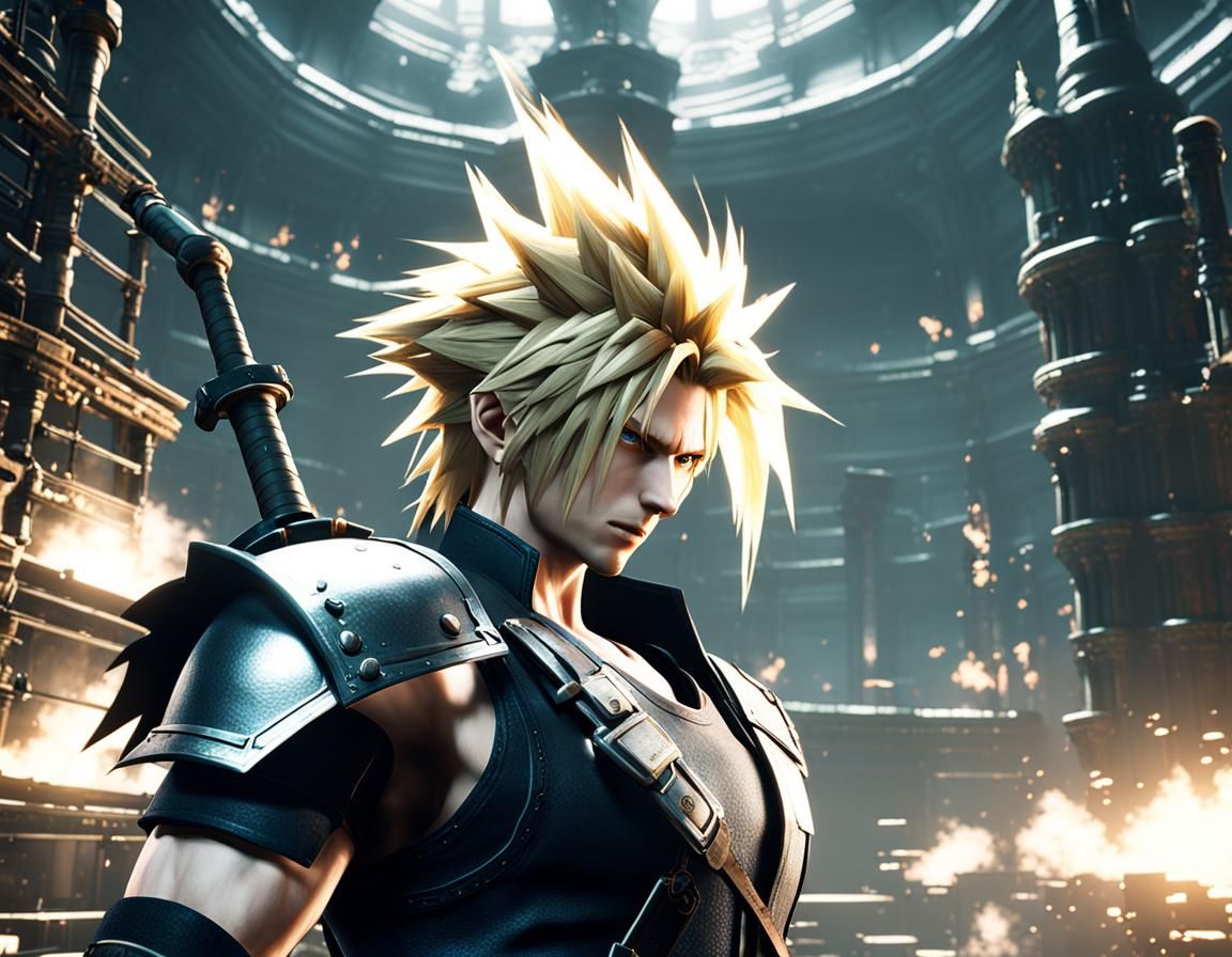 Cloud Strife - AI Generated Artwork - NightCafe Creator