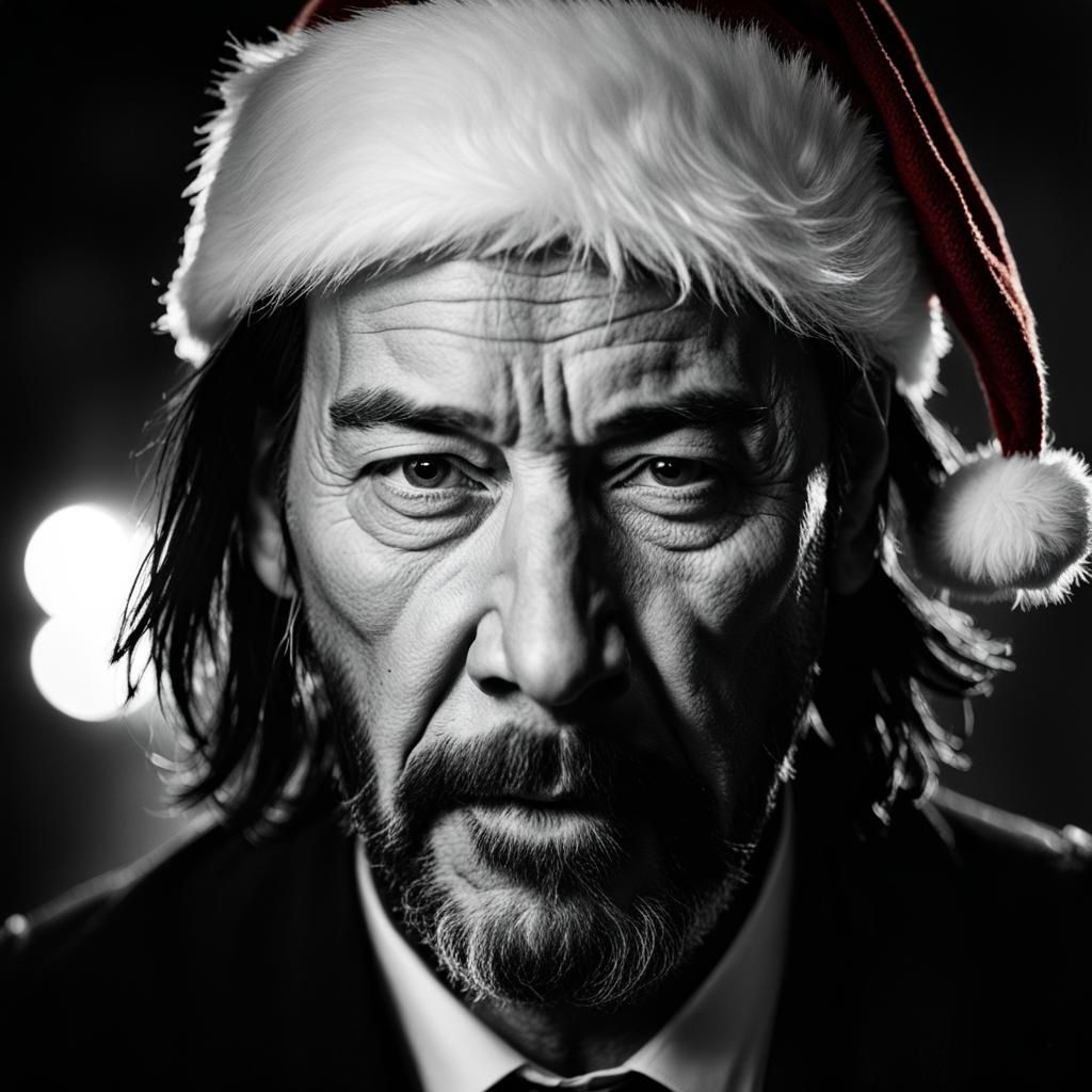 Keanu Reeves as Santa Claus - AI Generated Artwork - NightCafe Creator