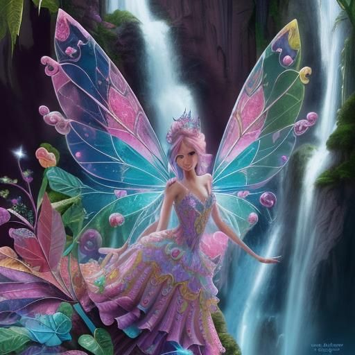 Amazingly Stunningly Beautiful colorful fancy fantasy fairy with ...