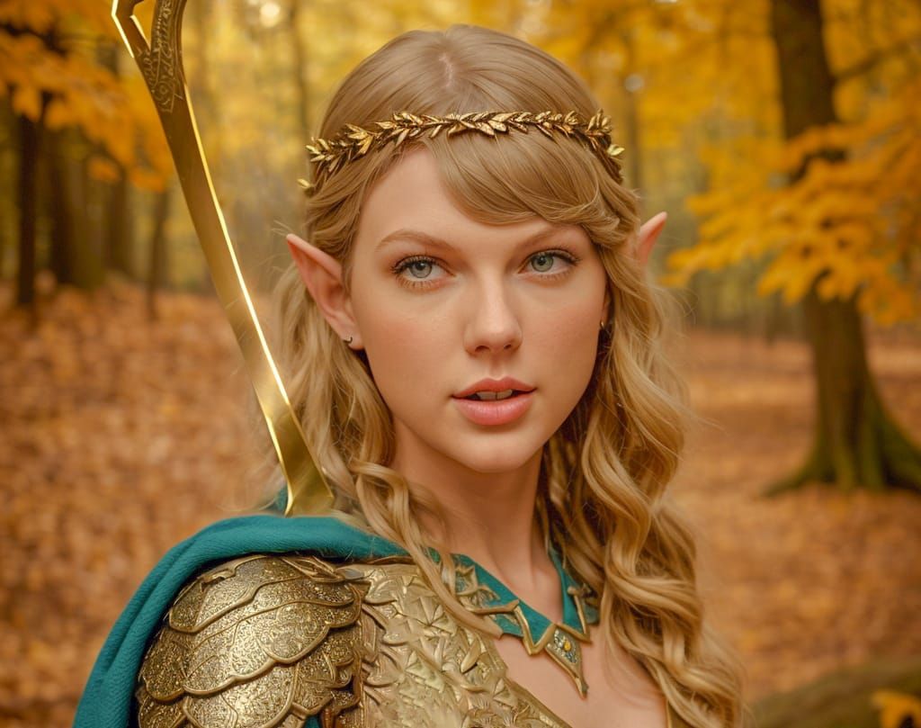 Taylor as an Elf Warrior Goddess - AI Generated Artwork - NightCafe Creator