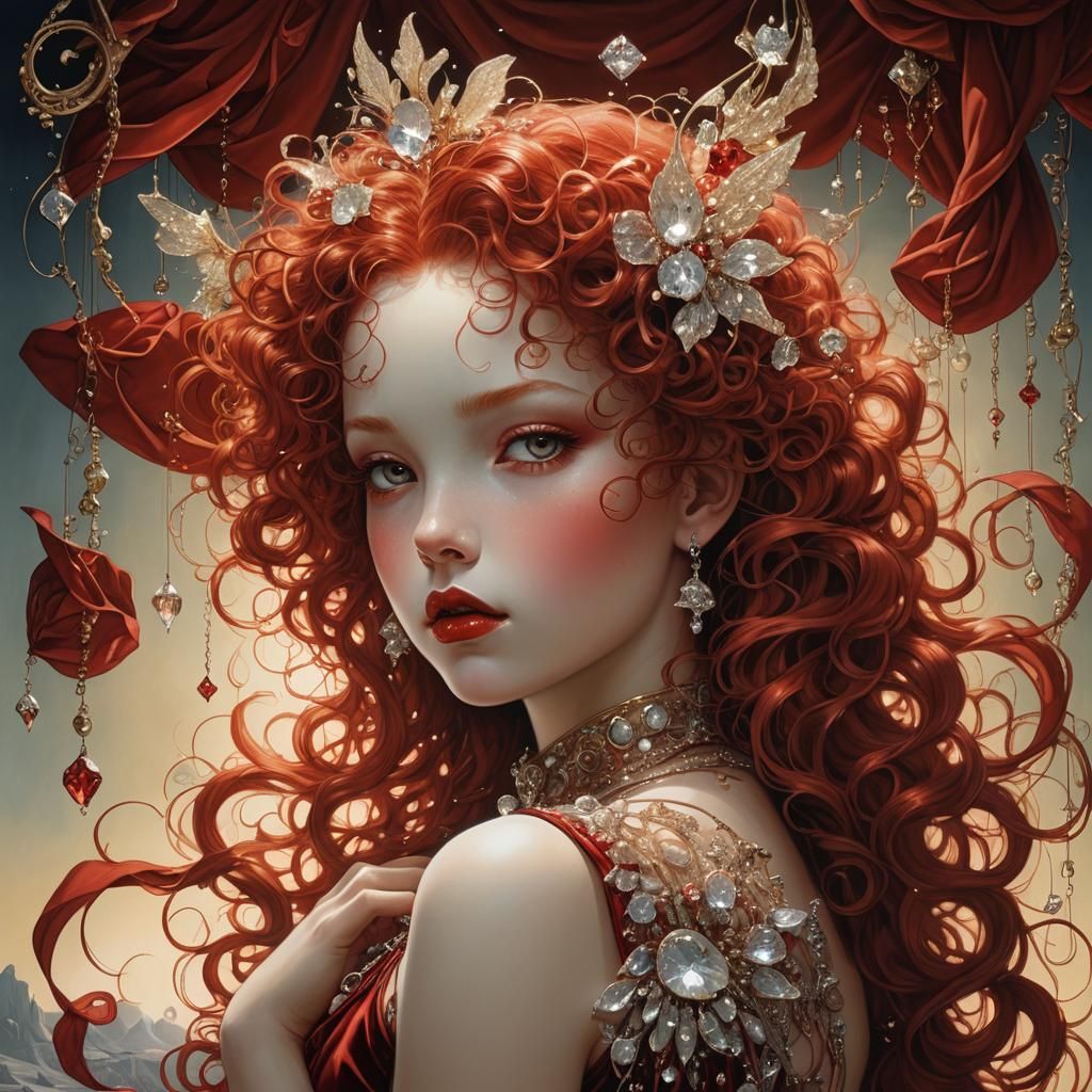 The Red Crystals - AI Generated Artwork - NightCafe Creator