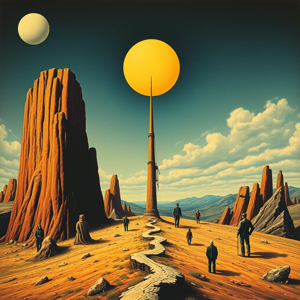 Heavy Metal Album Cover Art in a Surrealist Style - AI Art
