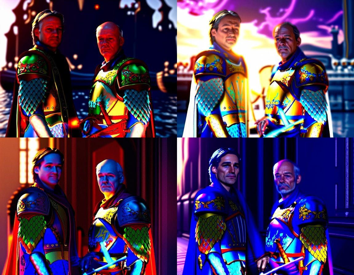 Regal Rulers in Dark Fantasy - AI Art