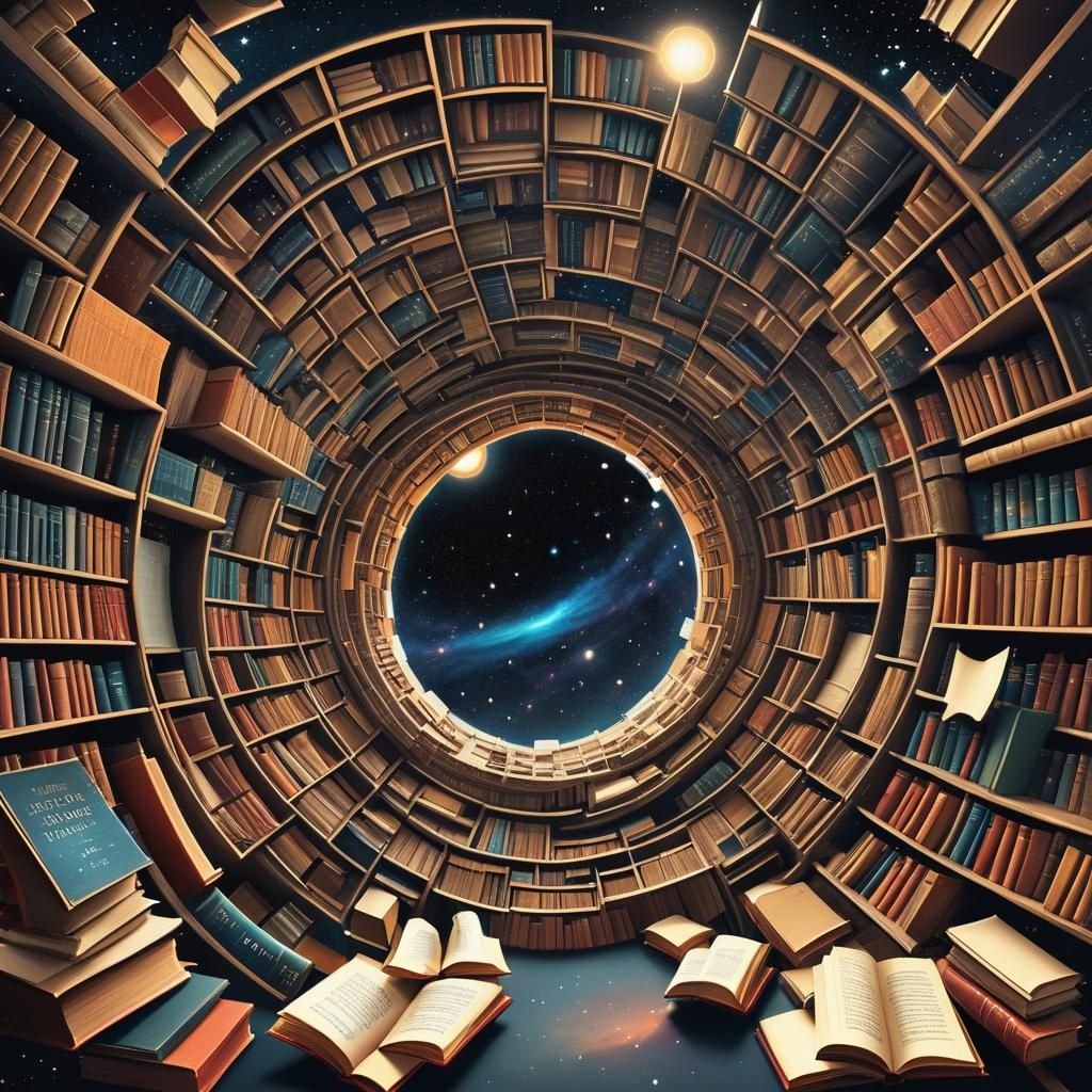 Bookwormhole: A wormhole filled with books, connecting two distant ...
