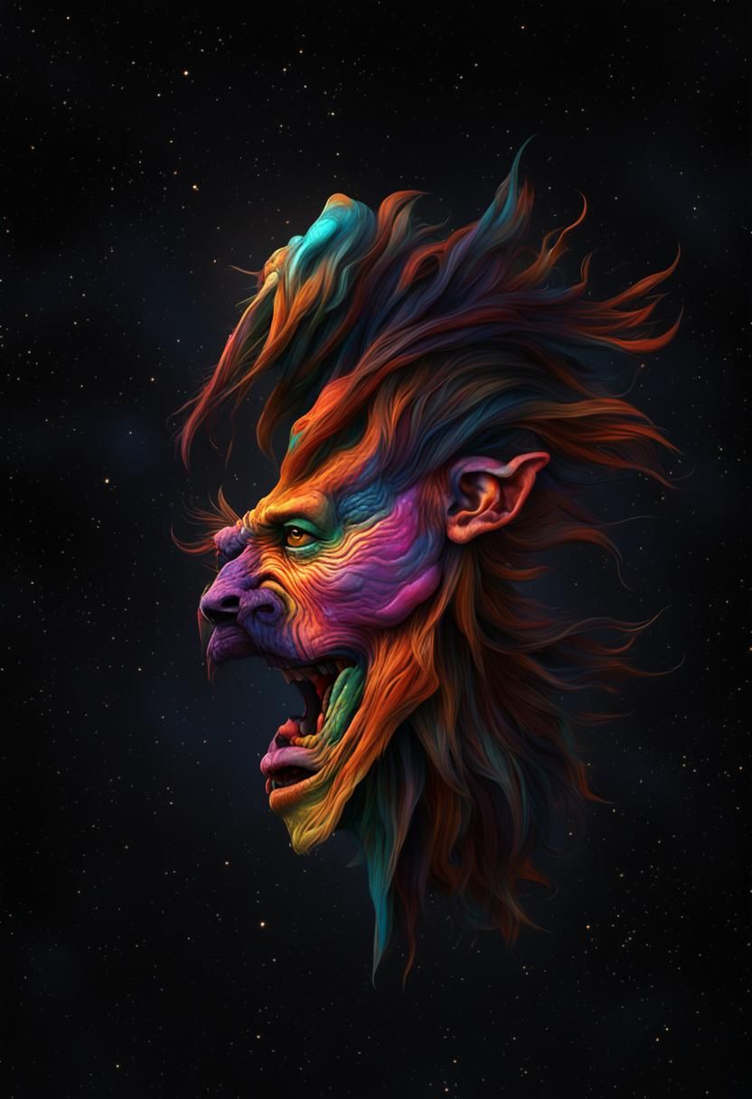 espace en furie split-complementary colors hyperrealism 8K resolution ...