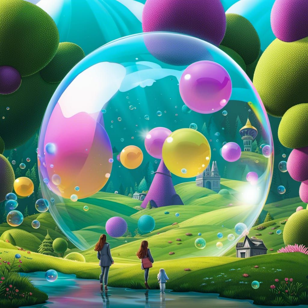 Bubbleworld in a colorverse - AI Generated Artwork - NightCafe Creator