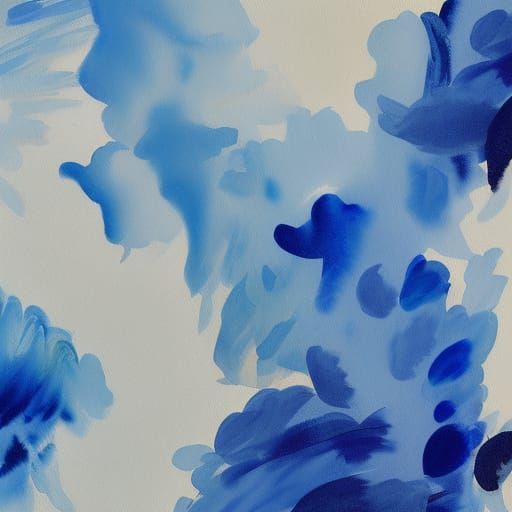 Blue and White #2 - AI Generated Artwork - NightCafe Creator