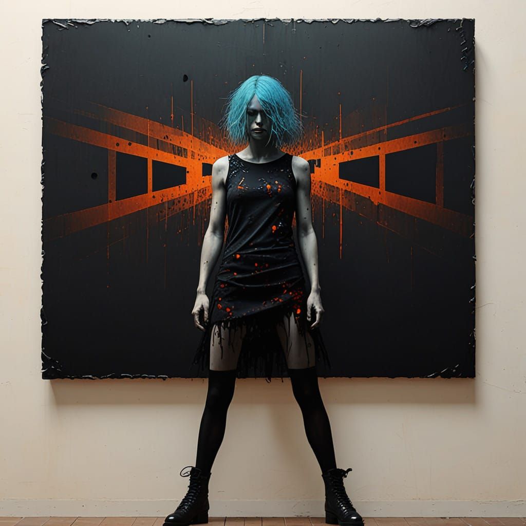 Punk Art - Surreal, Bizarre Figure in Disturbing Shadows