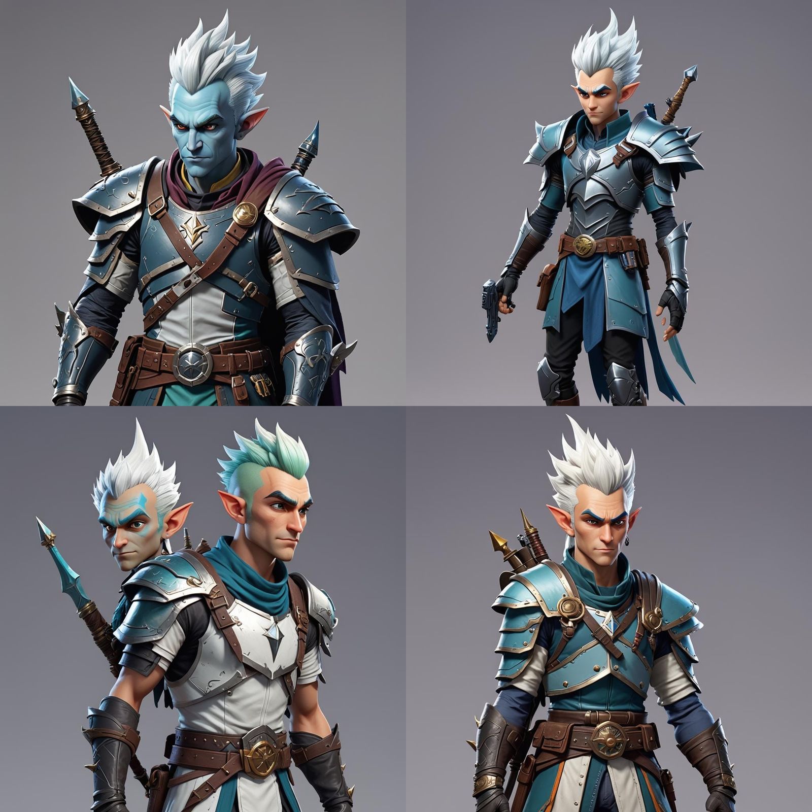 in DnD i need an astral elf with a white mohawk with a cut out tuff at ...