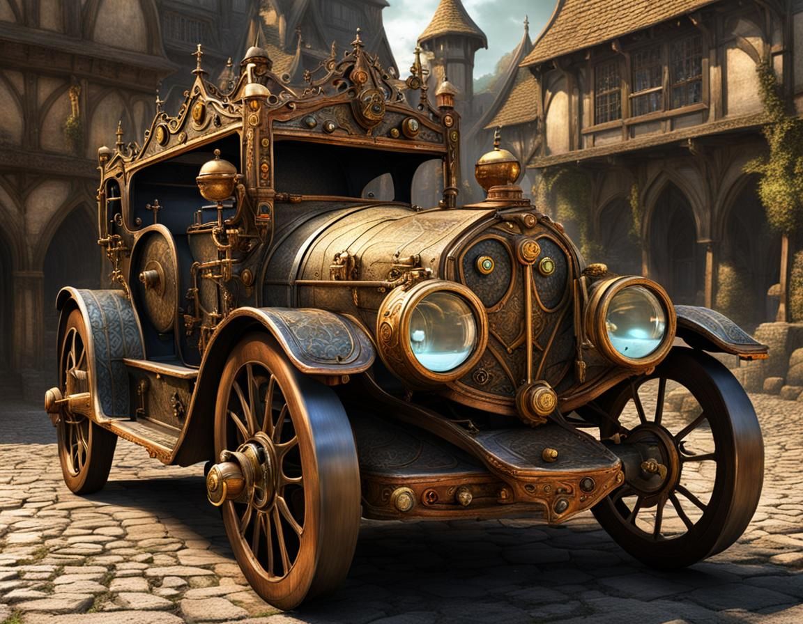 Clockwork Car - AI Generated Artwork - NightCafe Creator