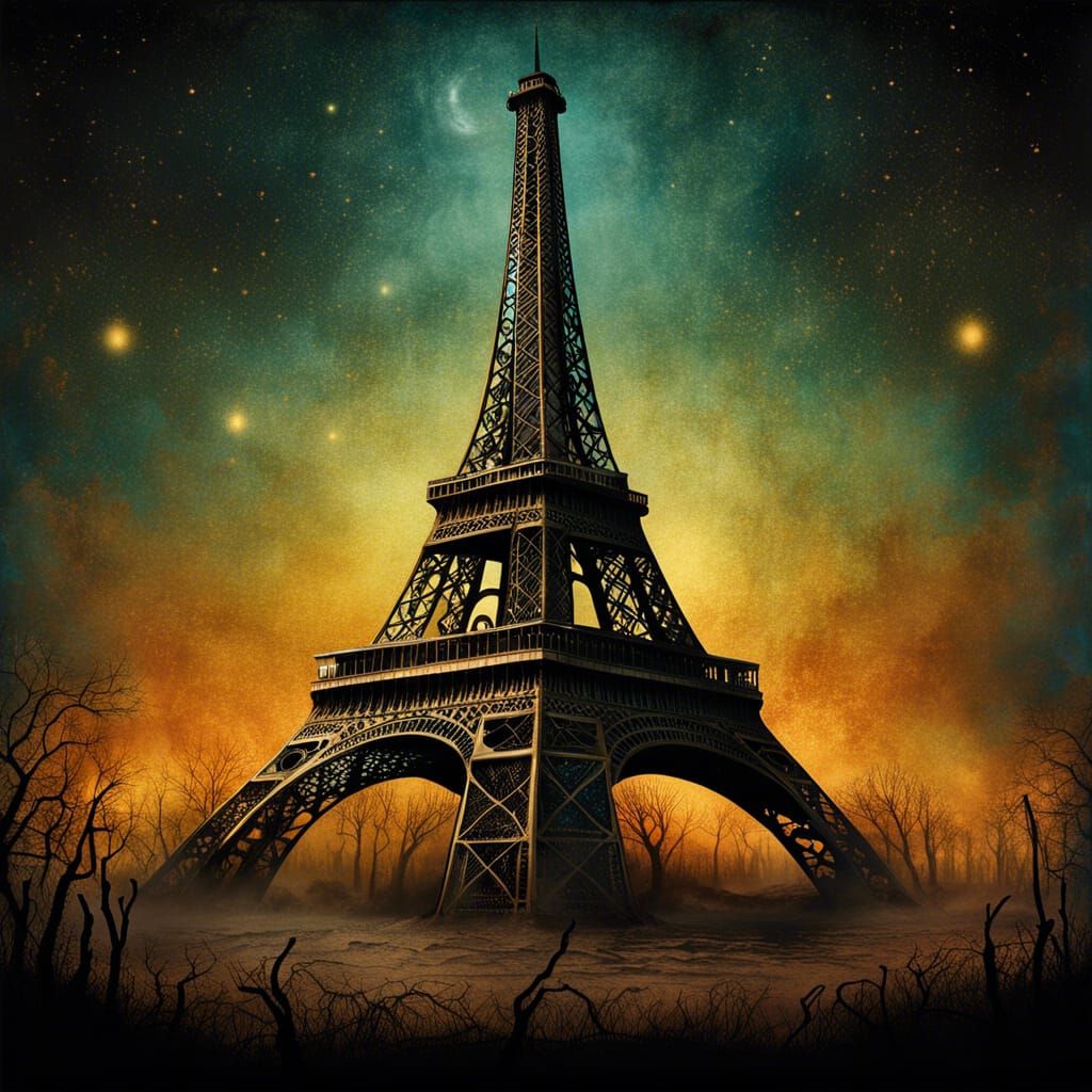 Eiffel Tower and the End of Time - AI Generated Artwork - NightCafe Creator