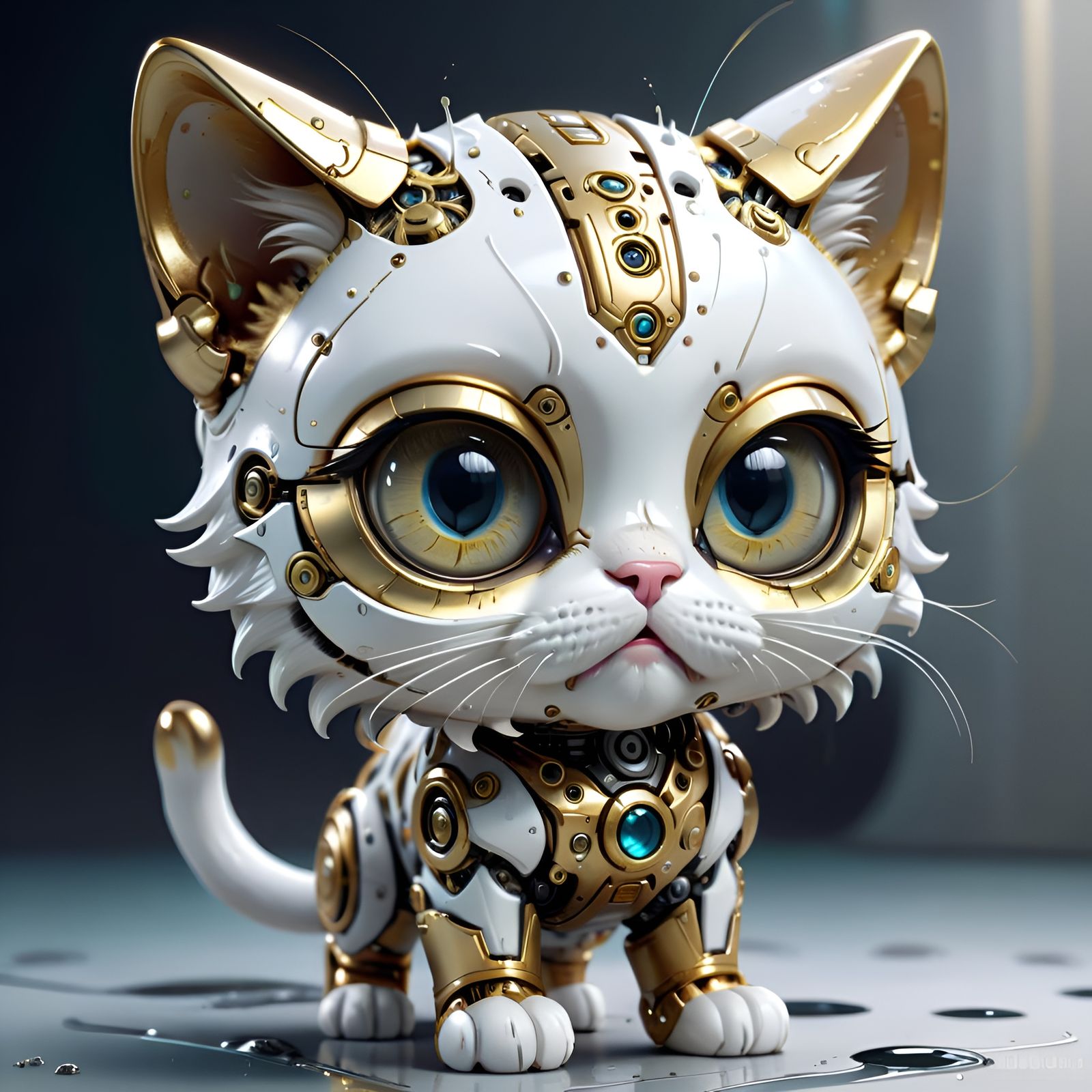 Chibi Robotic Kitty - AI Generated Artwork - NightCafe Creator