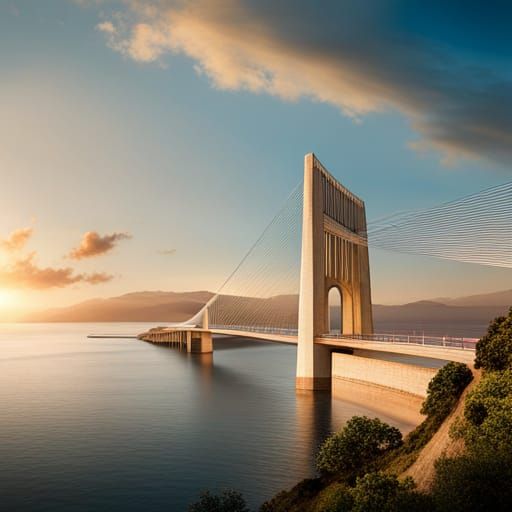 The proposed Strait of Messina Bridge - AI Generated Artwork ...