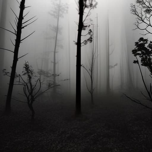 Uncanny Forest - AI Generated Artwork - NightCafe Creator