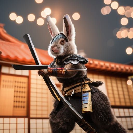 Ninja Rabbit - AI Generated Artwork - NightCafe Creator