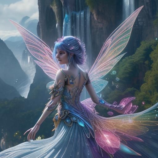 Amazingly Stunningly Beautiful colorful fancy fantasy fairy with ...