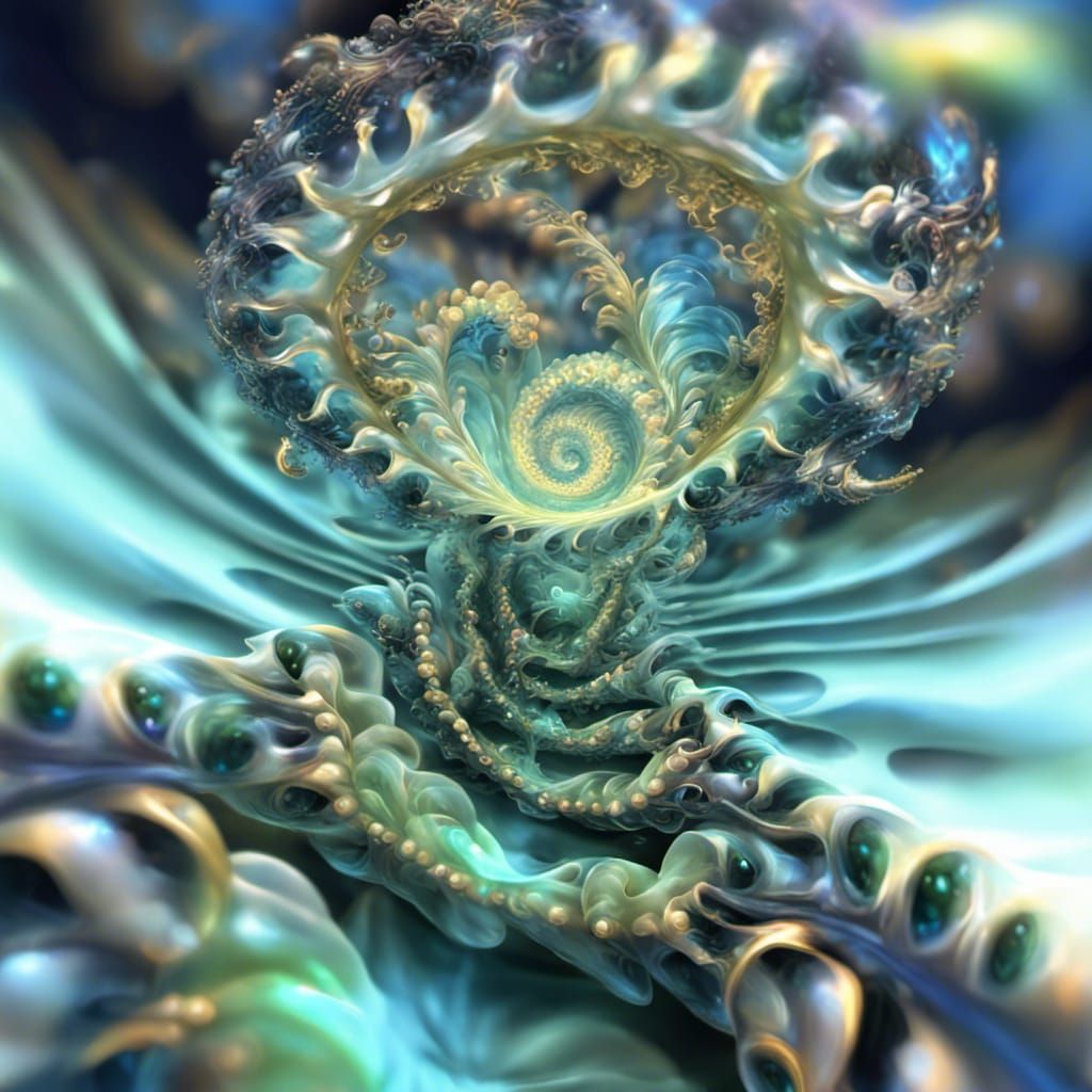 Fractal Pearl-Snail Swirl: 3D CREATURE Exquisite Supercomplex hyper ...