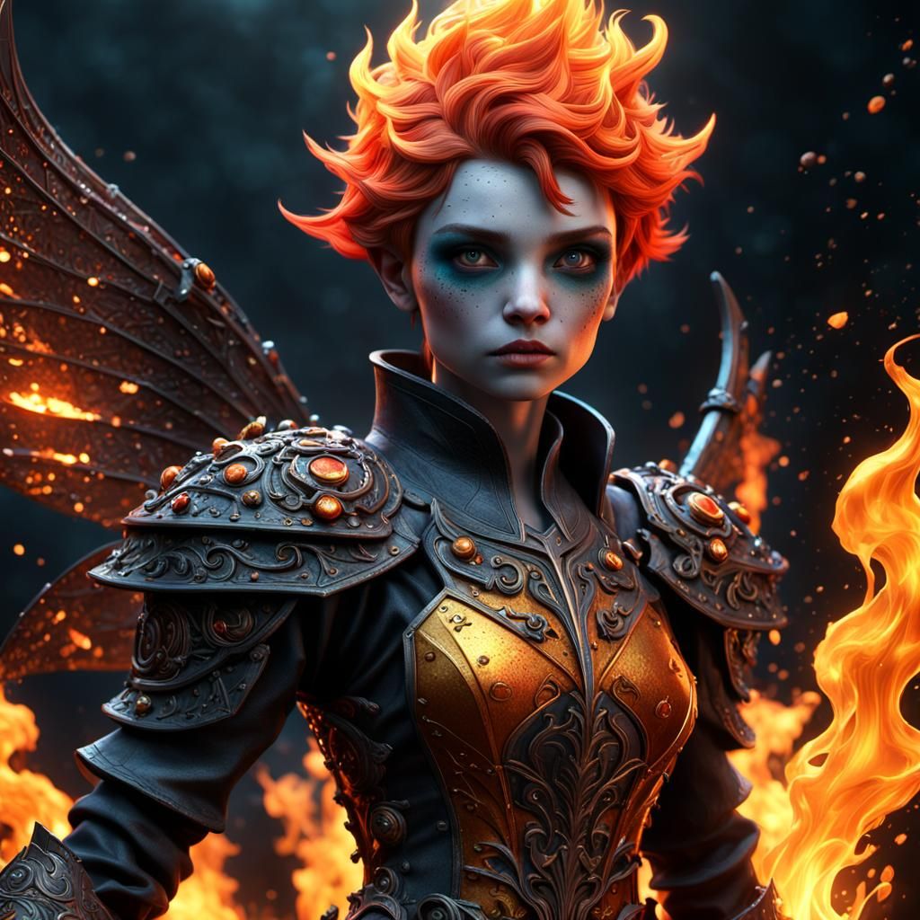 Pyro pixie - AI Generated Artwork - NightCafe Creator