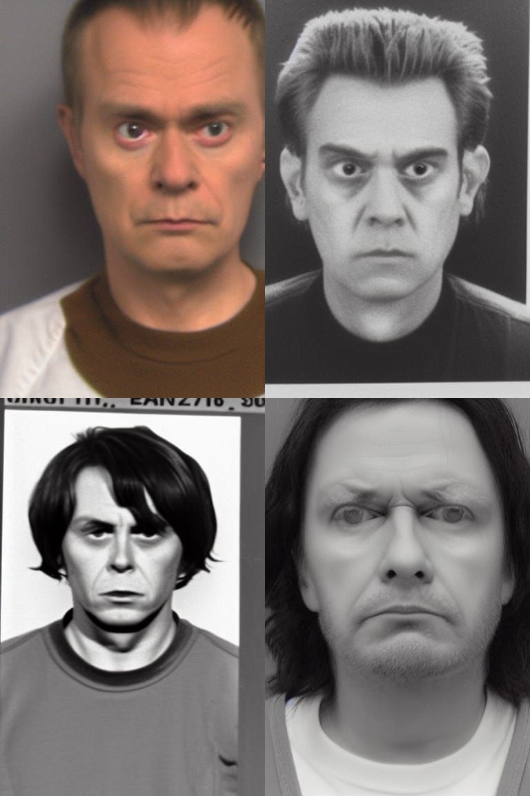 Mugshot of Satan - AI Generated Artwork - NightCafe Creator