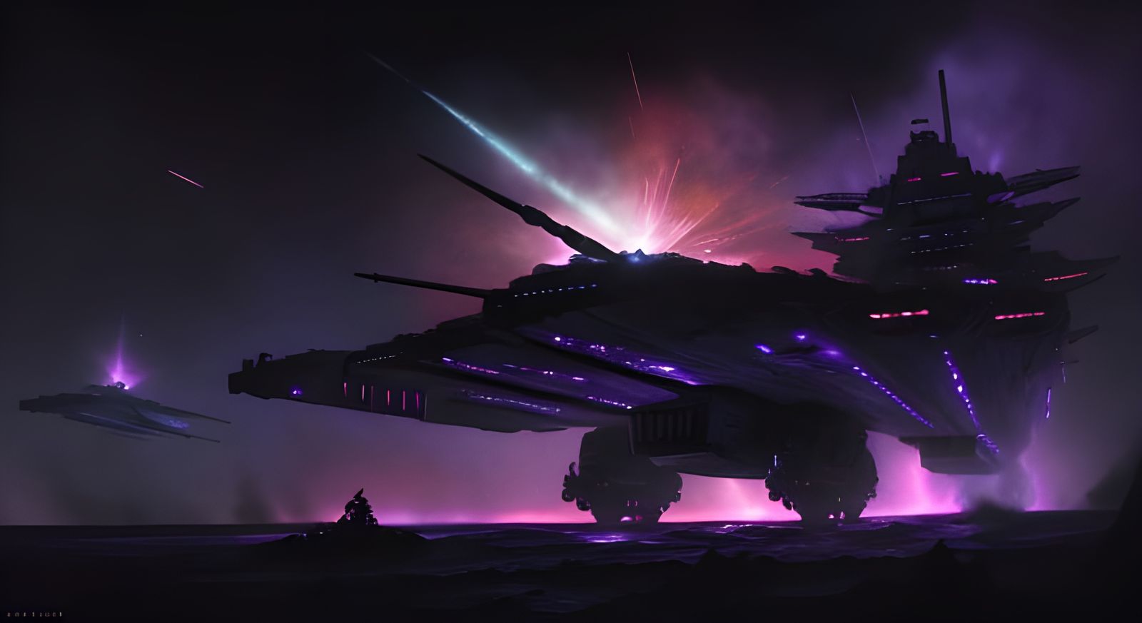 warhammer 40k space battle - Epic Space Battle in a Futurist...