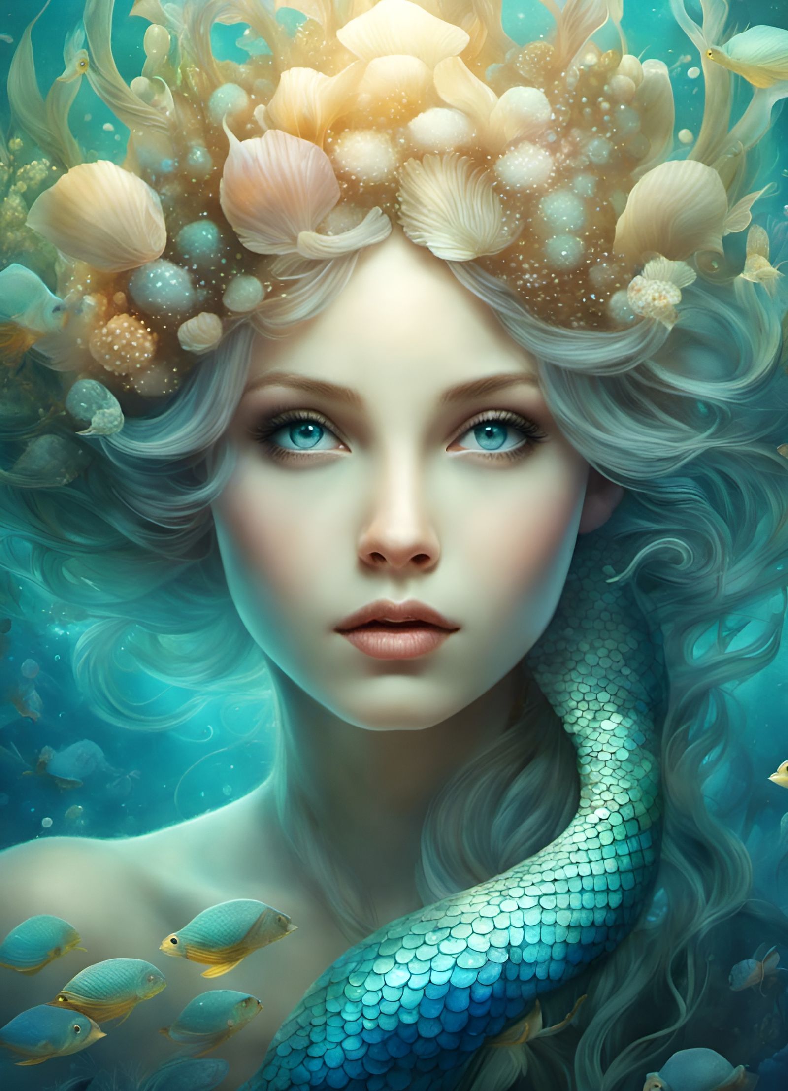 Mermaid Gaze - AI Generated Artwork - NightCafe Creator