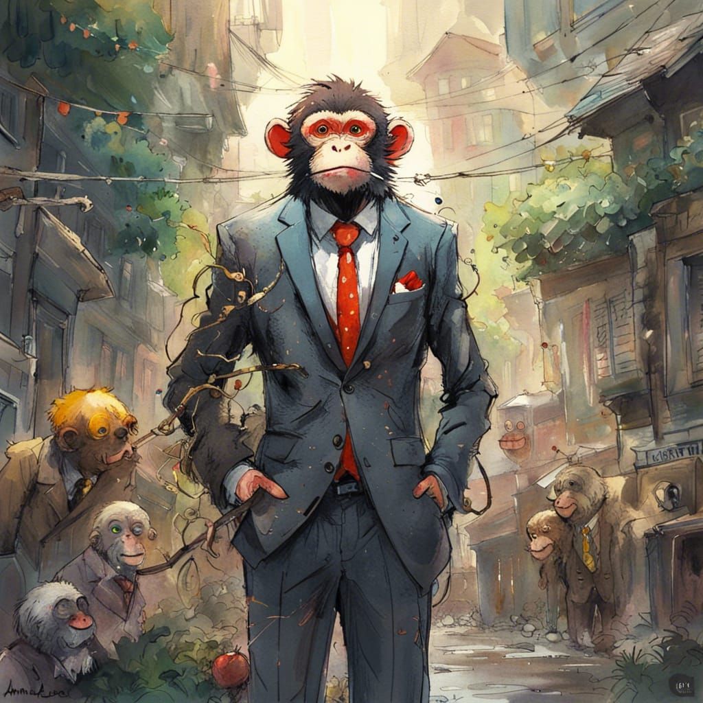 monkey with style - AI Generated Artwork - NightCafe Creator