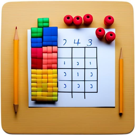 Create an image of a math problem with a group of numbers and symbols ...