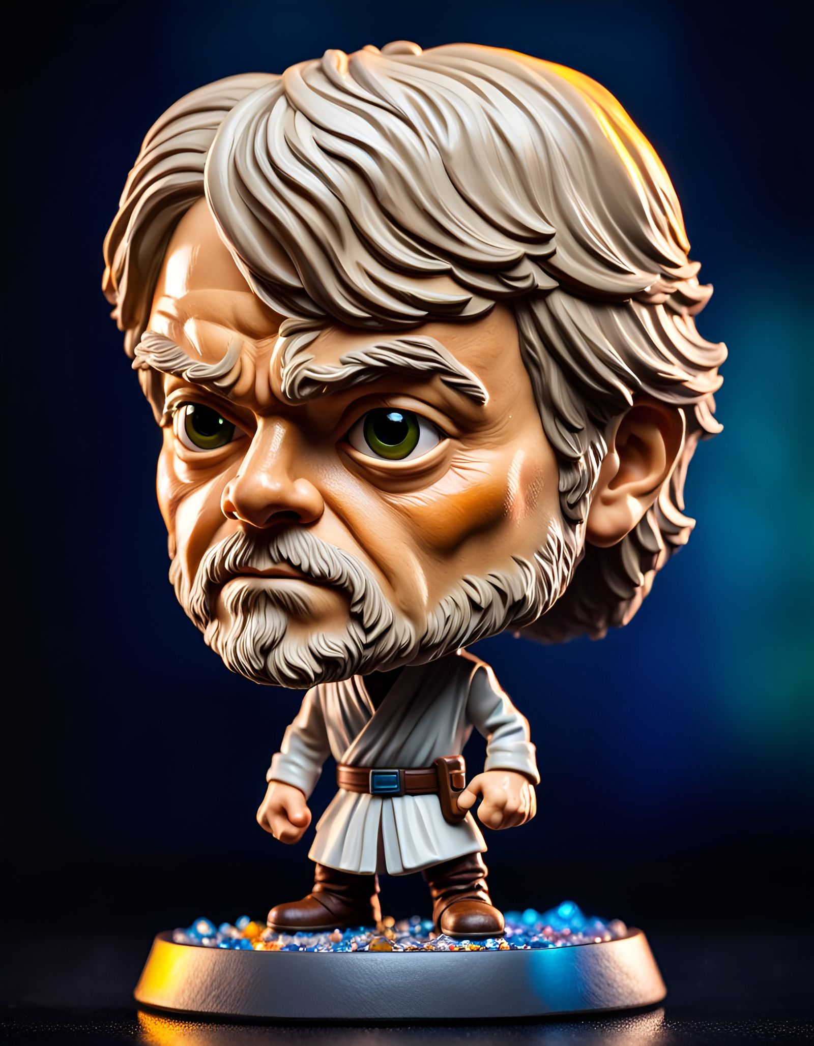 Old Luke Skywalker bobblehead figurine - AI Generated Artwork ...