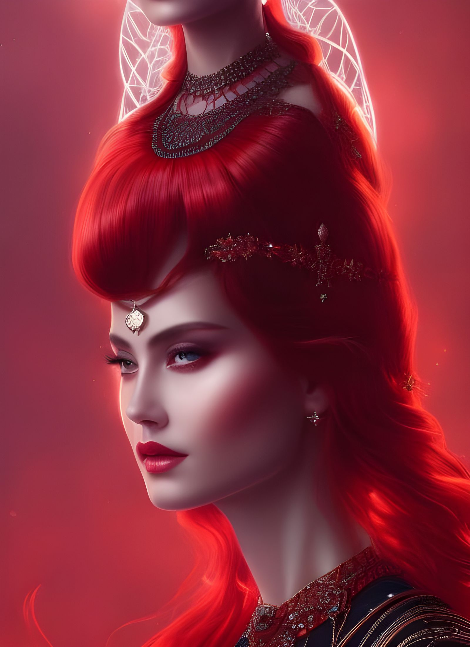 the hair head lady - AI Generated Artwork - NightCafe Creator