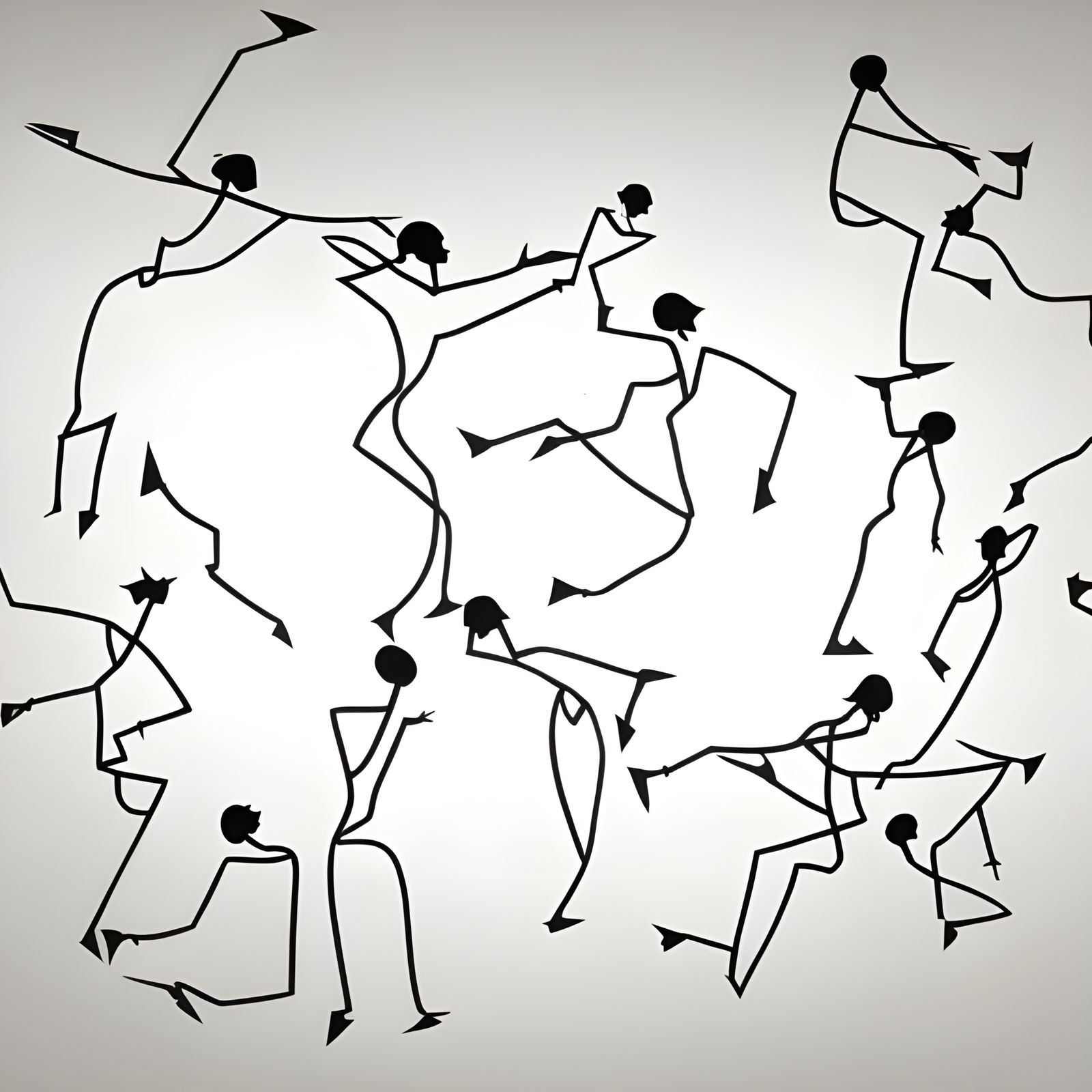 figuration libre, Zorn dance notation, graphic notation - AI Generated Artwork - NightCafe Creator