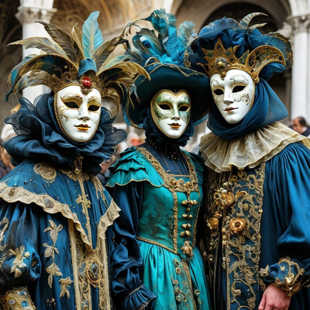 CARNIVAL Masks Festival, Venice-Italy, Extravagant Costume, Alcohol Ink ...