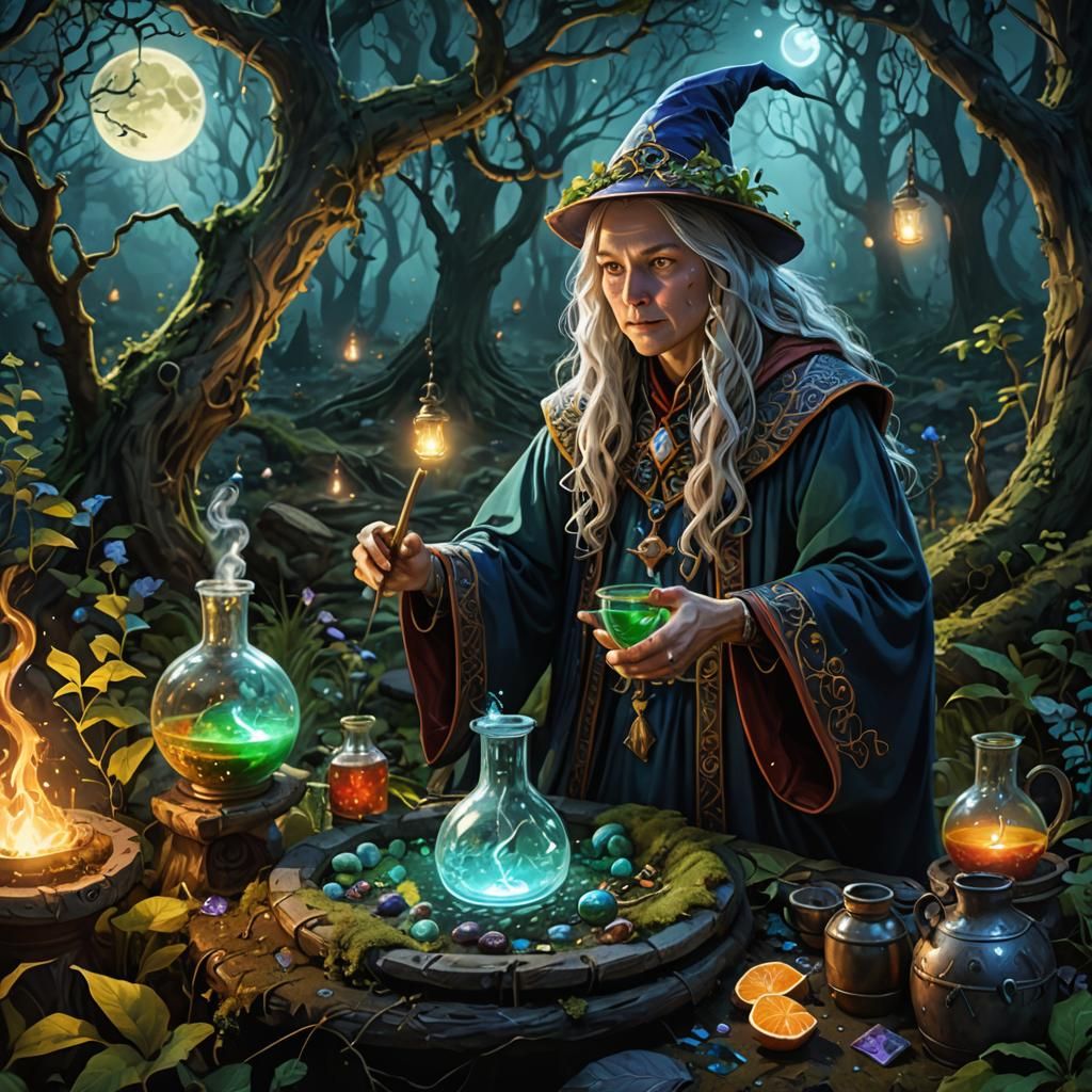 Brewing Potions - AI Generated Artwork - NightCafe Creator