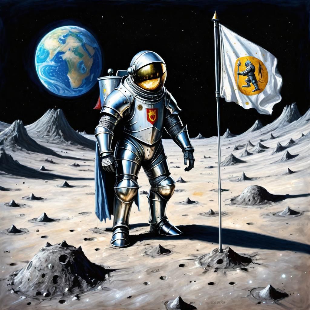 Medieval Moon Landing - AI Generated Artwork - NightCafe Creator