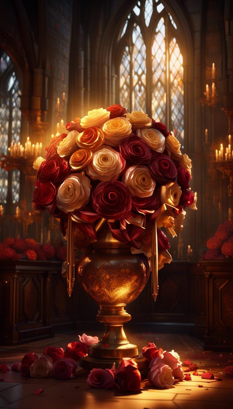 The room of requirement is full of bride's bouquets - AI Generated Artwork - NightCafe Creator