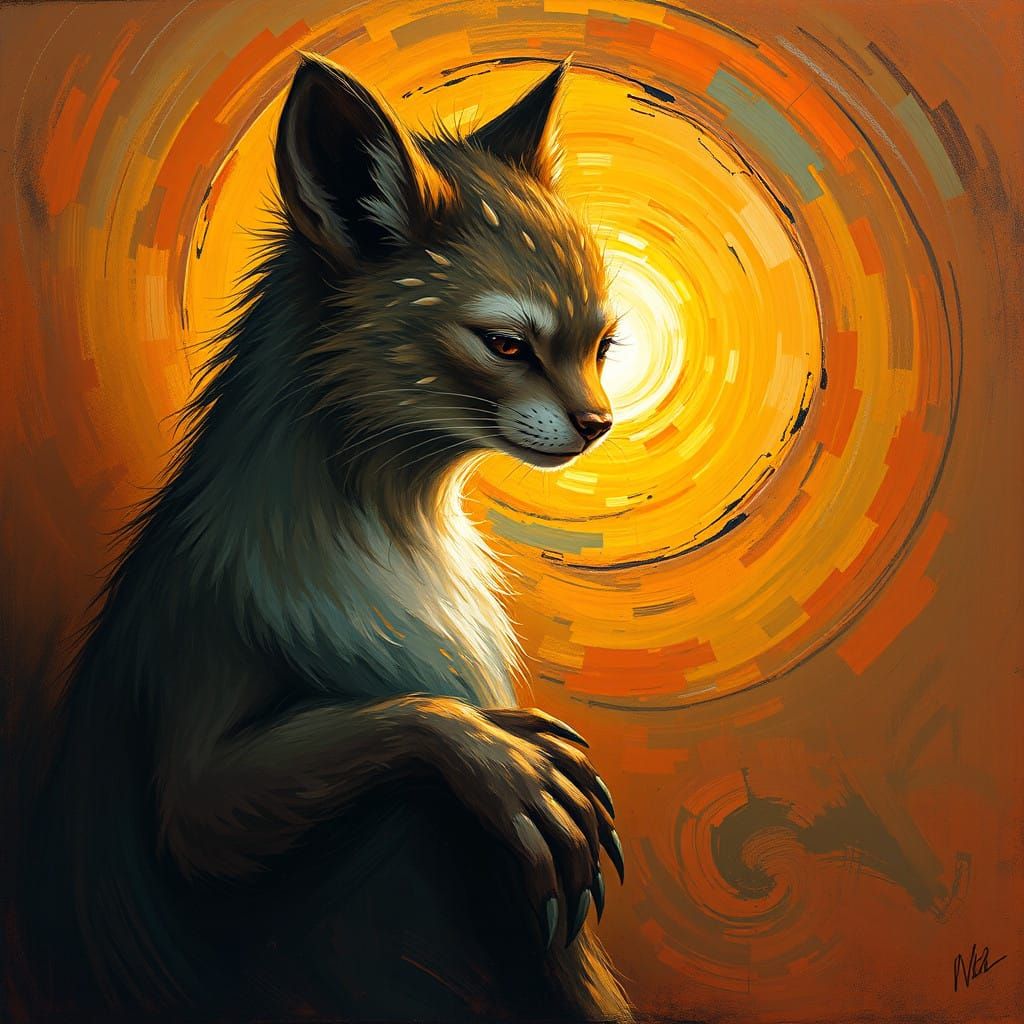 Ethereal Beast Transforms into Vibrant Self-Portra... - AI Art