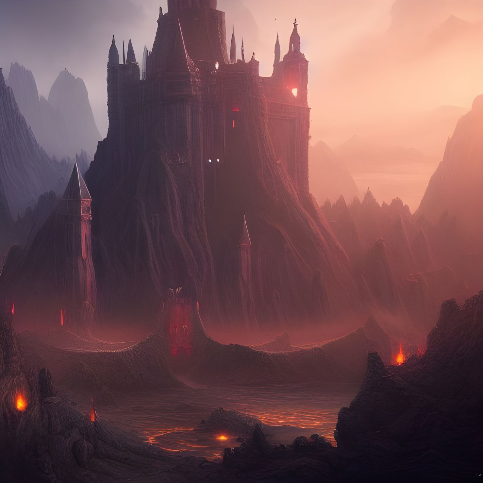 a castle rune taken over by dark wizards - AI Generated Artwork ...