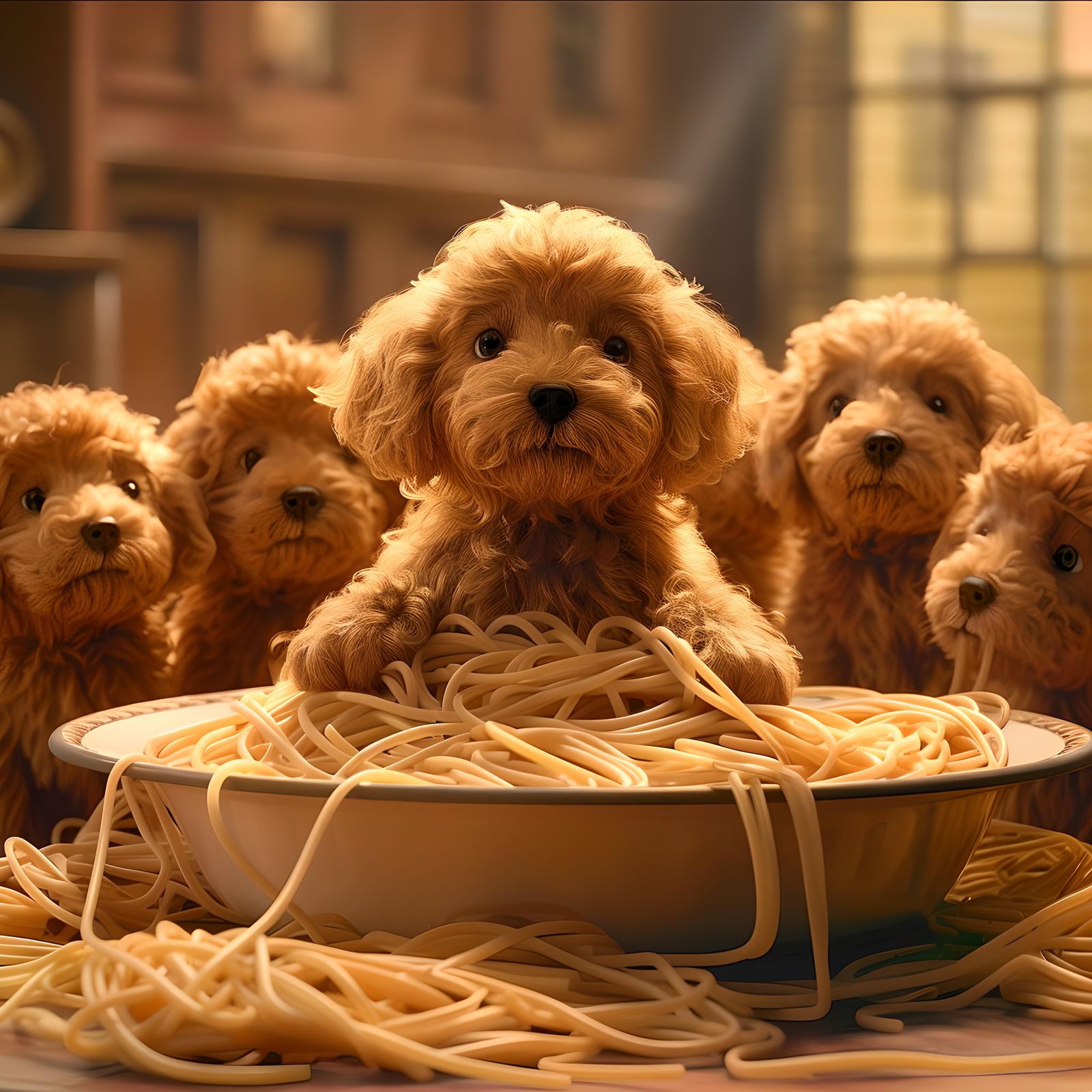 Oodles of Noodles and Poodles - AI Generated Artwork - NightCafe Creator