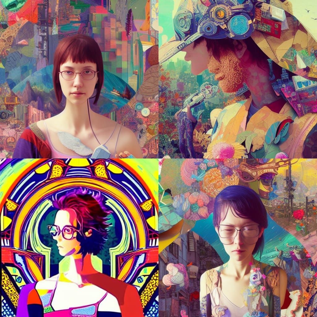 hyperdetailed and highly intricate collage illustration by Ismail ...