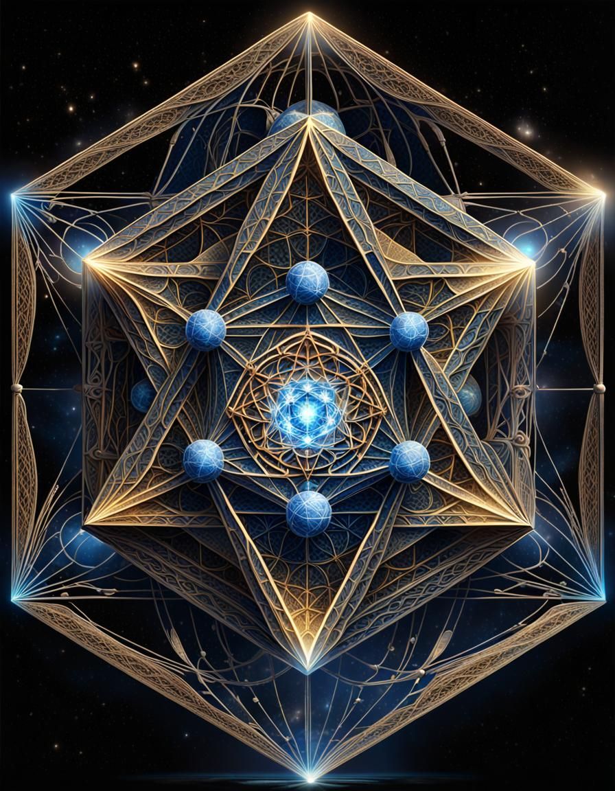 A 3D Metatron's cube - AI Generated Artwork - NightCafe Creator