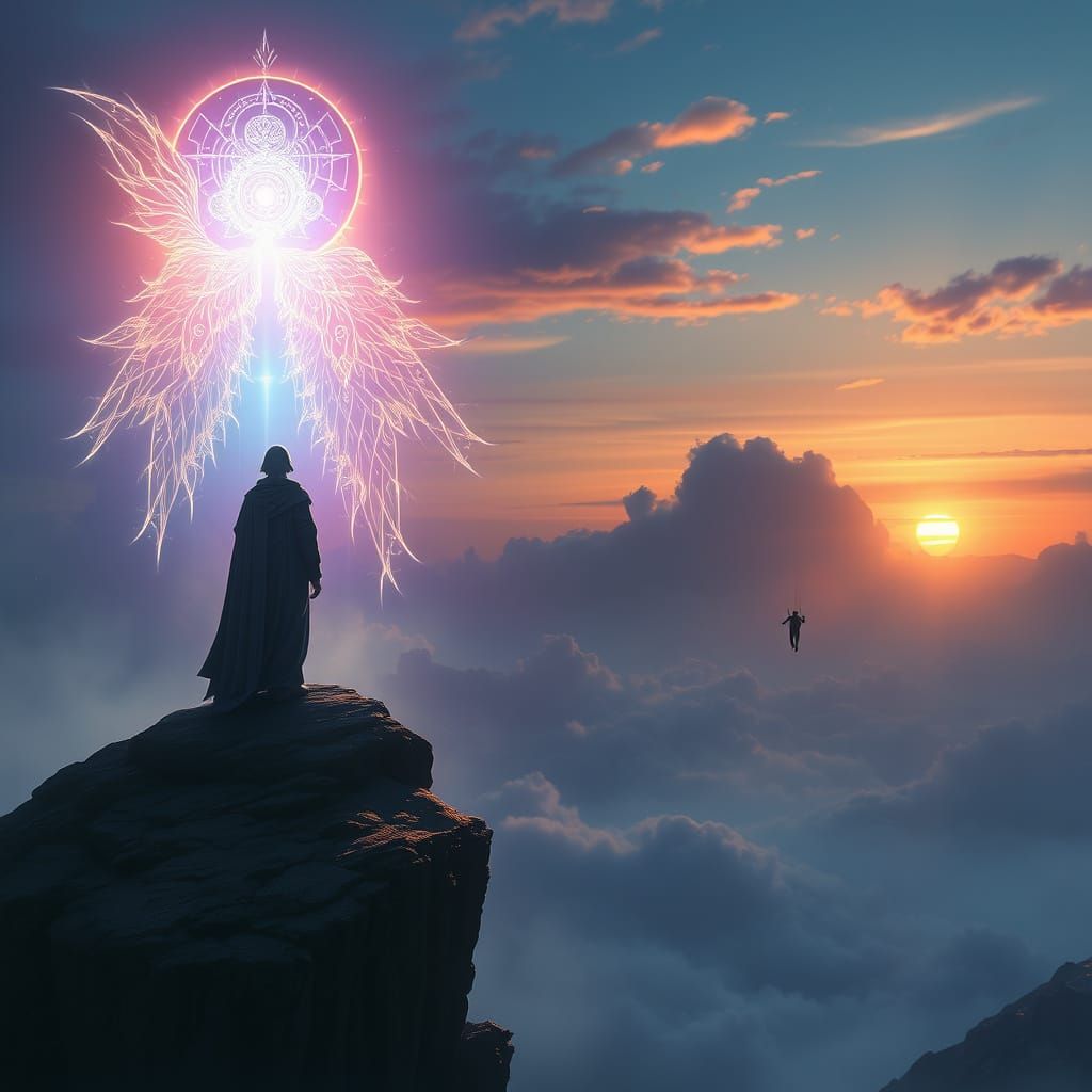 Ethereal Regal Figure Embodies Heavenly Spirit - AI Art