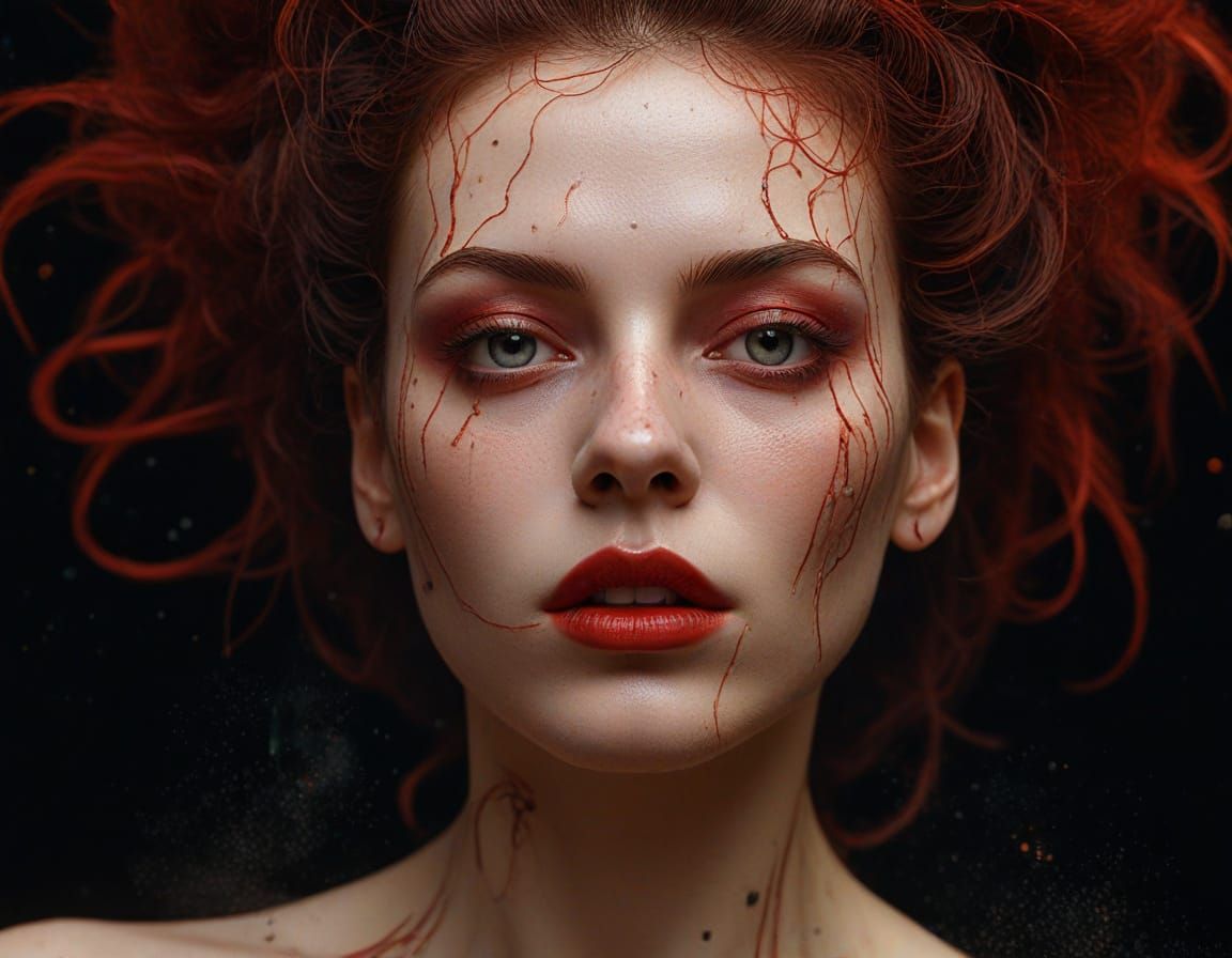 Hyper-Realistic Nightmare Portrait in Cyberpunk St... - AI Art