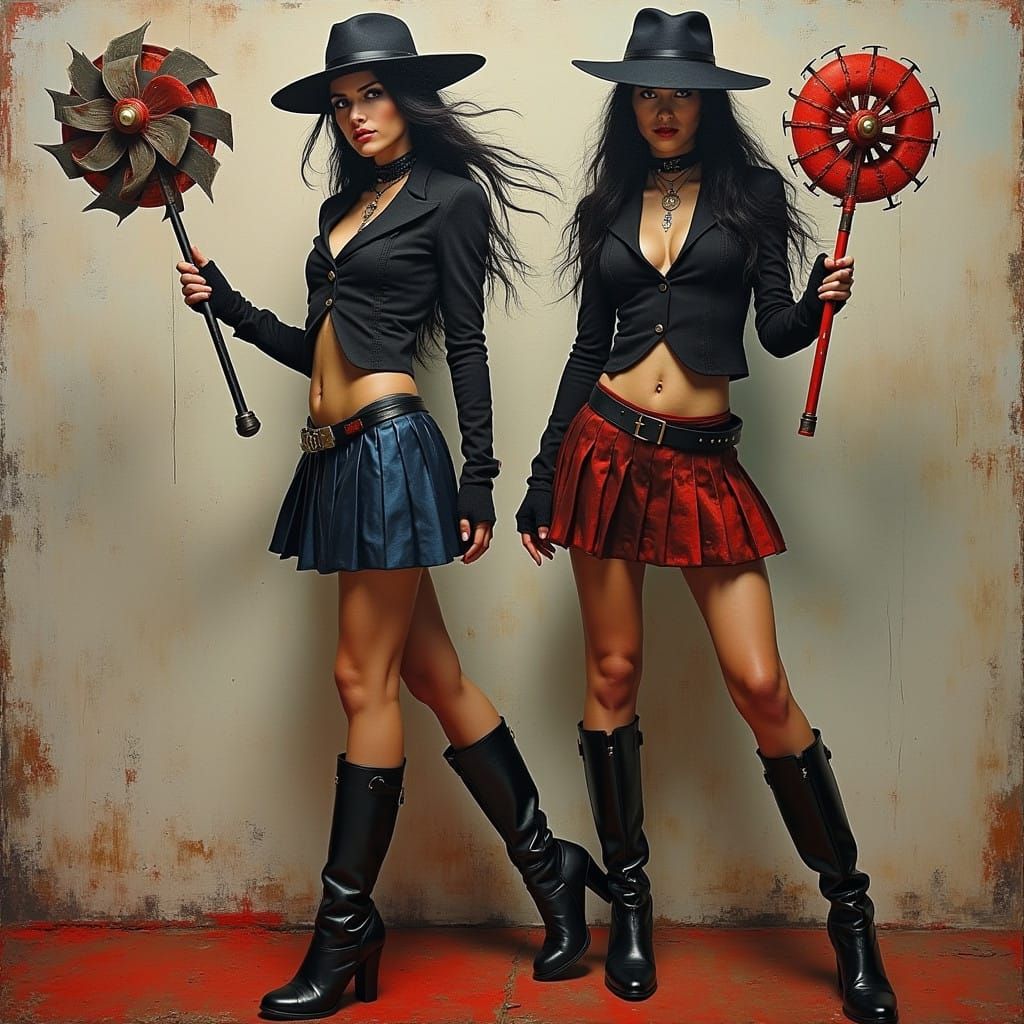 Neo-Impressionist Vampire Hunters Exude Mystique a... - AI Art